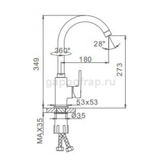 Смеситель для кухни Frap F4460 с разными вариантами излива на выбор — купить в интернет-магазине ...